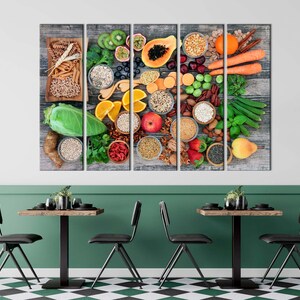 Kitchen Decor Large Photography Print Healthy Food Wall Art Modern Cafe ...