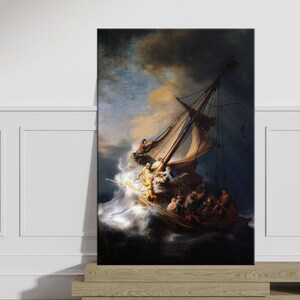 Rembrandt - Christ in the Storm on the Sea of Galilee Print on Canvas ...
