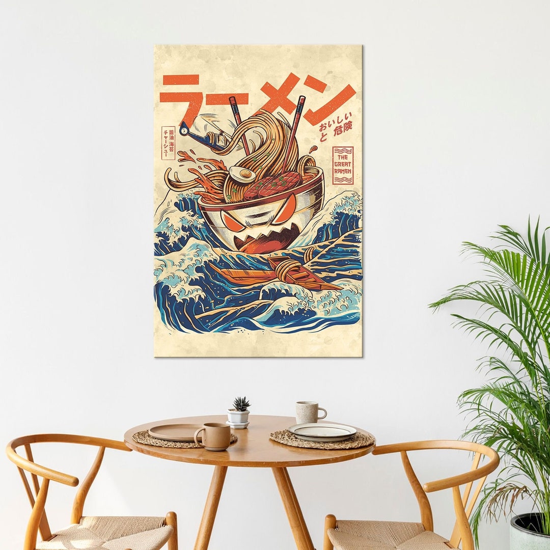 Vintage Japanese Wall Art Asian Kitchen Decor Ramen Noodle - Etsy