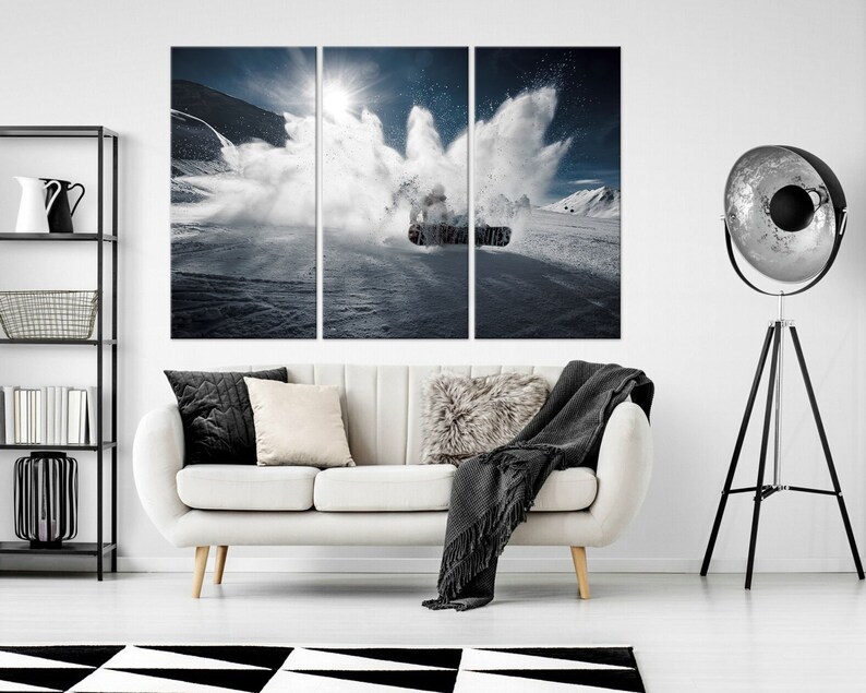 Snowboarding Print Cool Wall Art Snow Print Winter Wall Art Snowboard ...