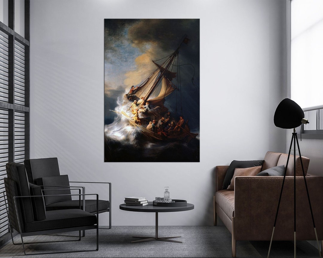 Rembrandt - Christ in the Storm on the Sea of Galilee Print on Canvas ...
