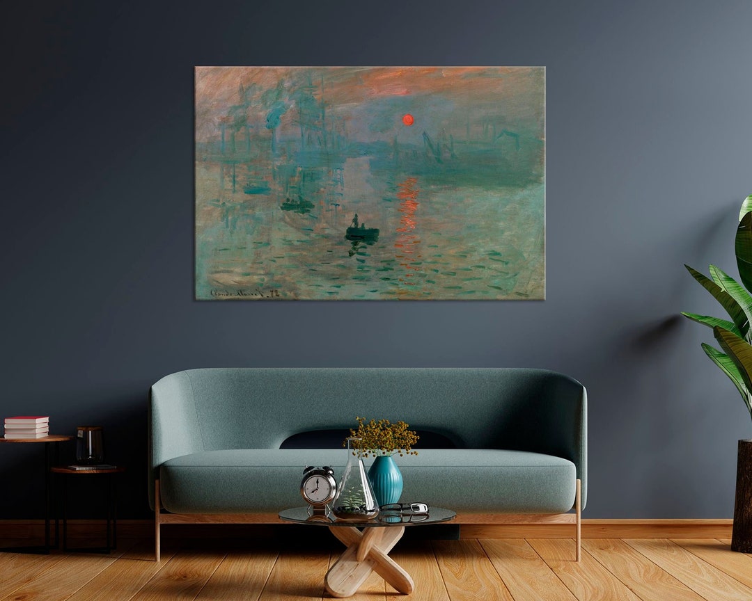 Monet "sunrise" Print Large Canvas Wall Decor Impressionst Painting ...