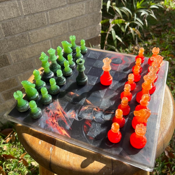 Resin Chess Set - Etsy