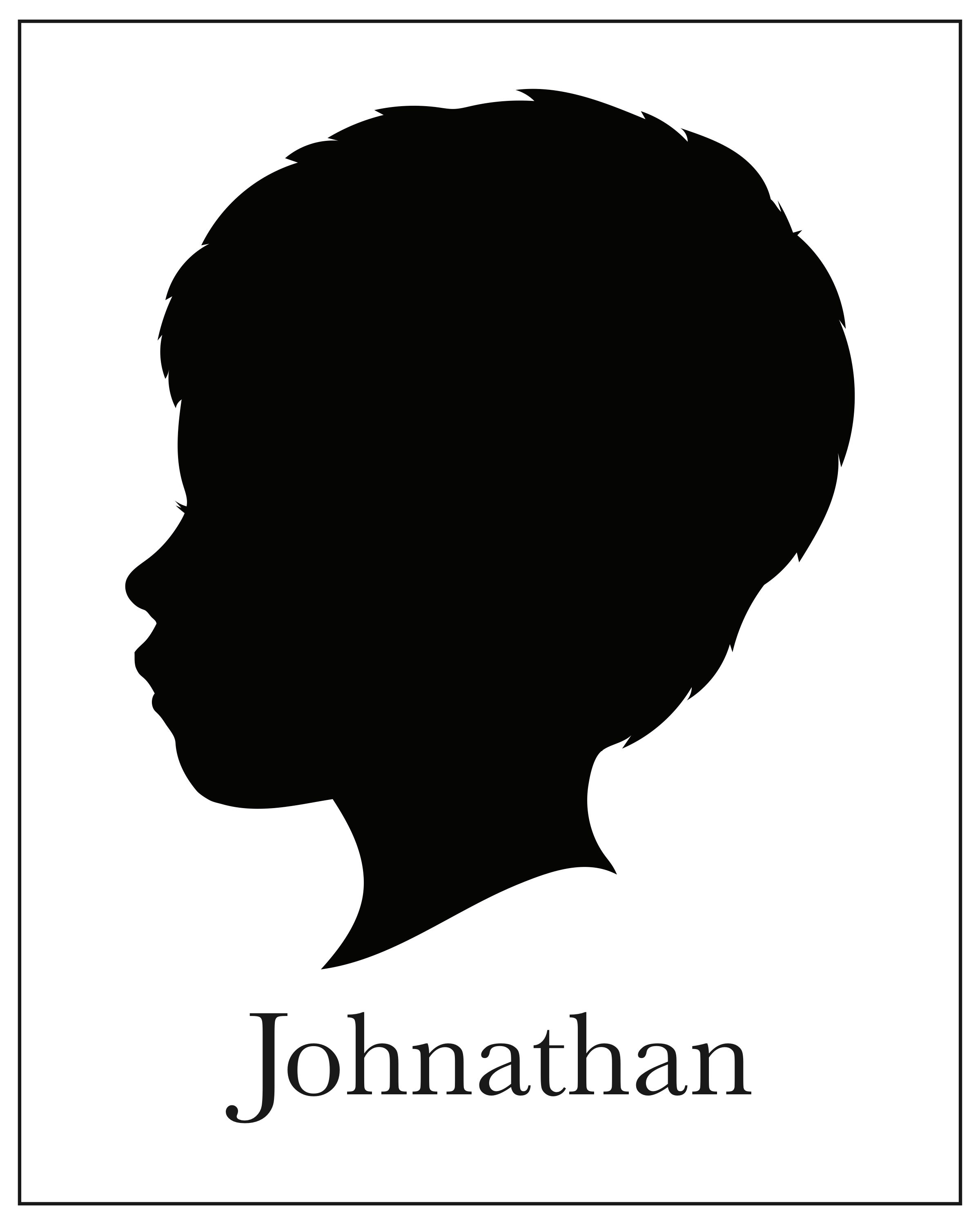 Custom Silhouette Portraits - Etsy