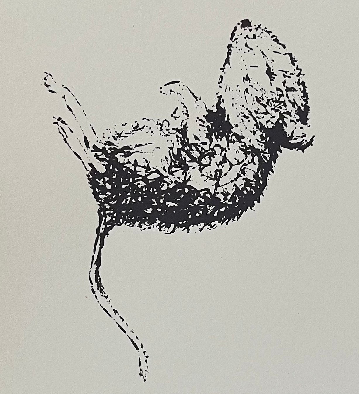 A Mouse Print on Paper - Etsy Ireland