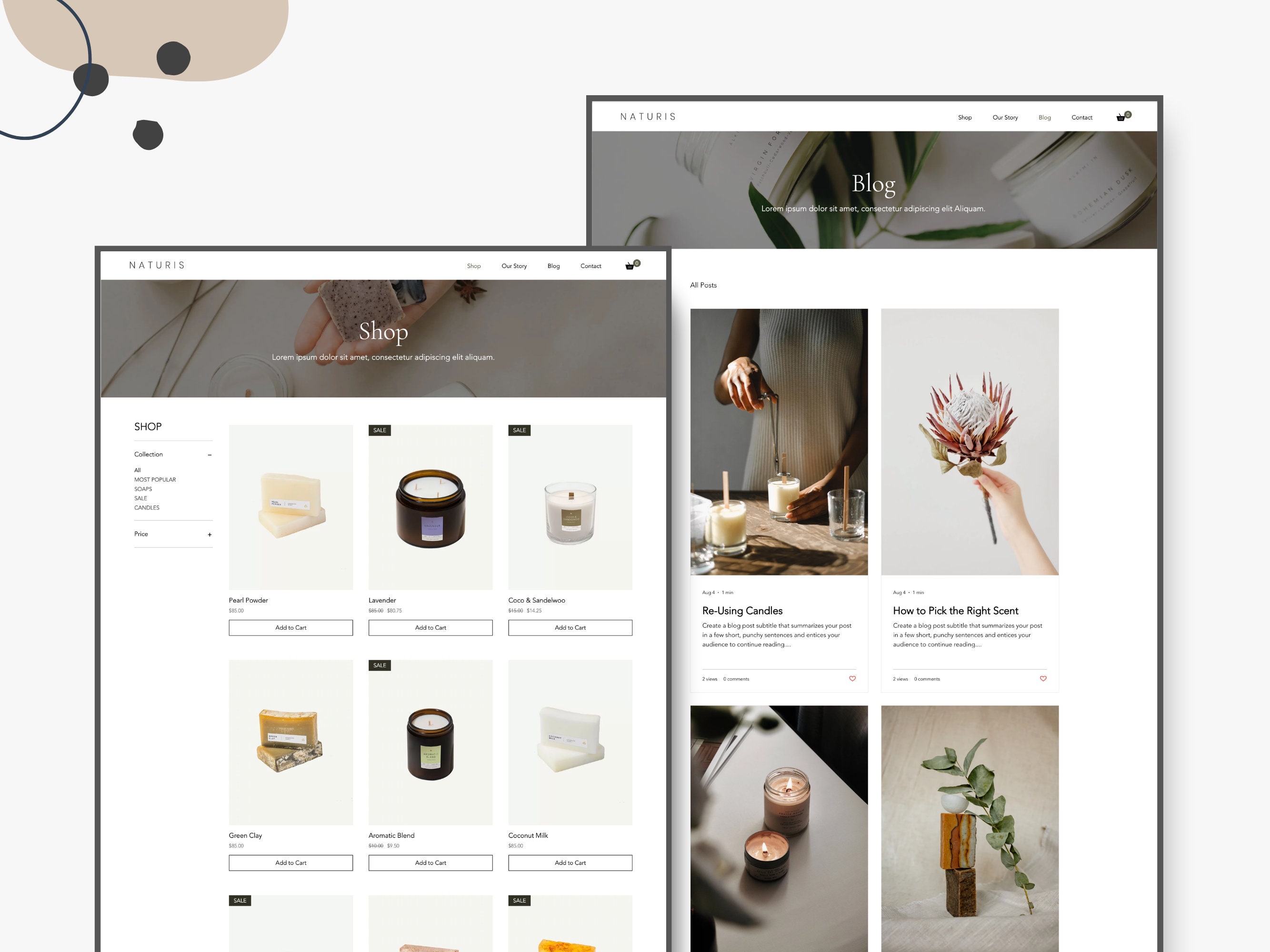 Wix Ecommerce Website Template for Candle and Soap Store | Candle ...