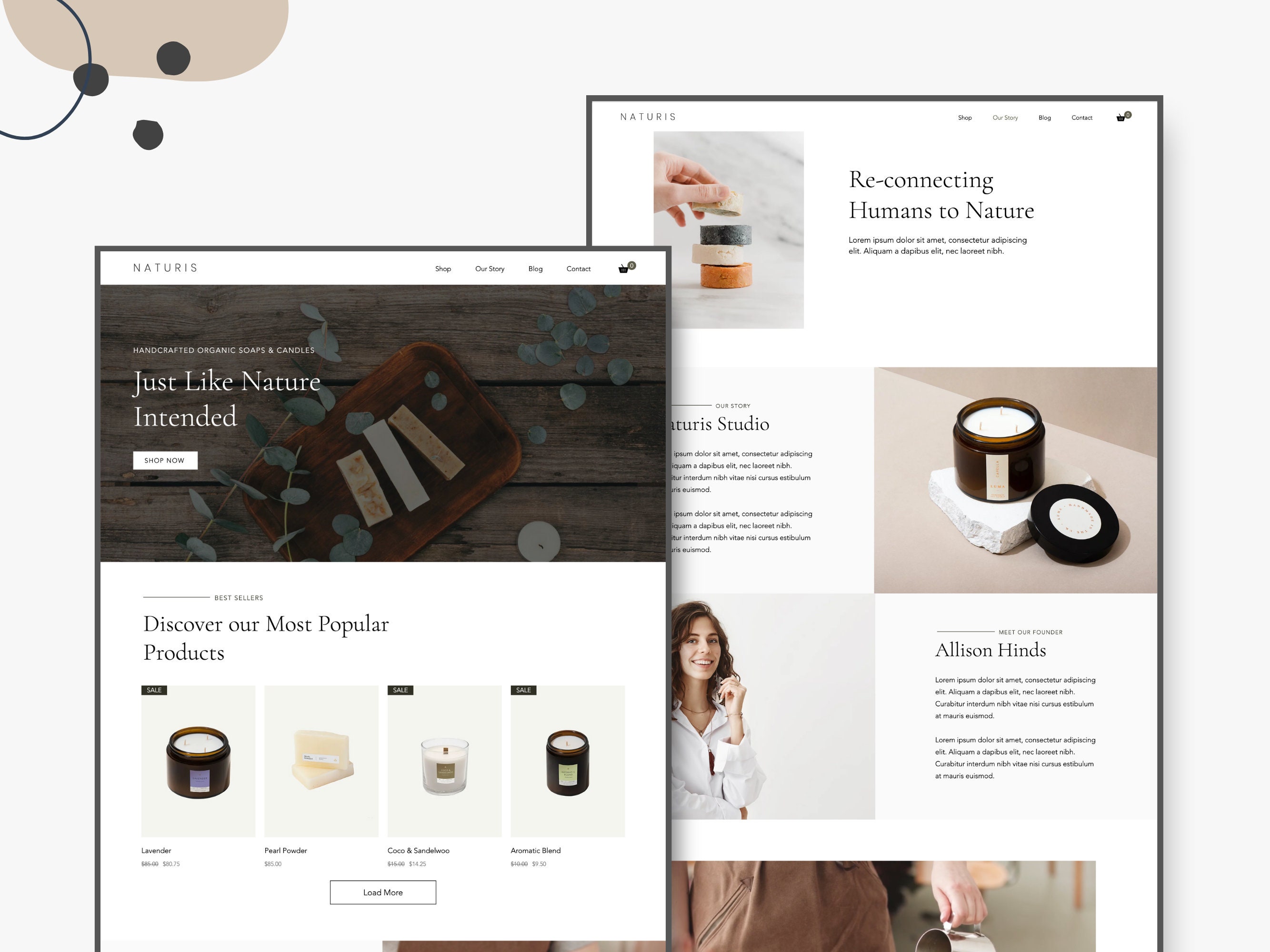 Wix Ecommerce Website Template for Candle and Soap Store | Candle ...