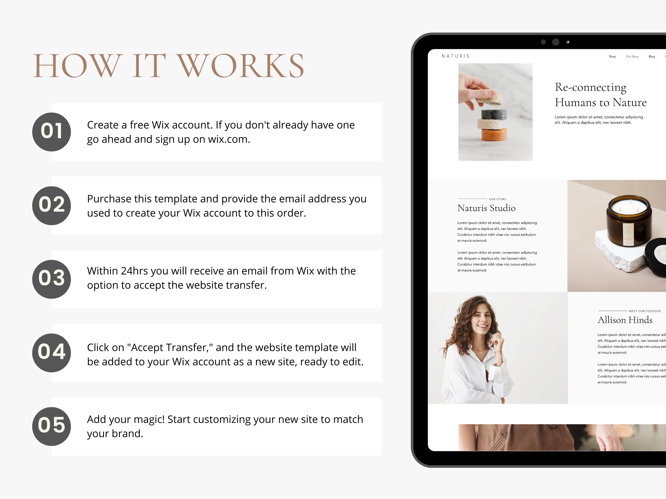 Wix Ecommerce Website Template for Candle and Soap Store | Candle ...