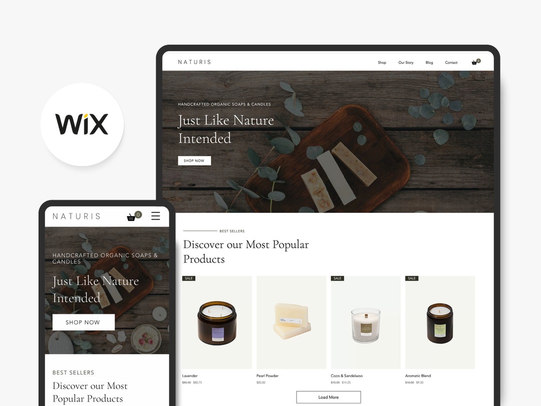 Wix Ecommerce Website Template for Candle and Soap Store | Candle ...