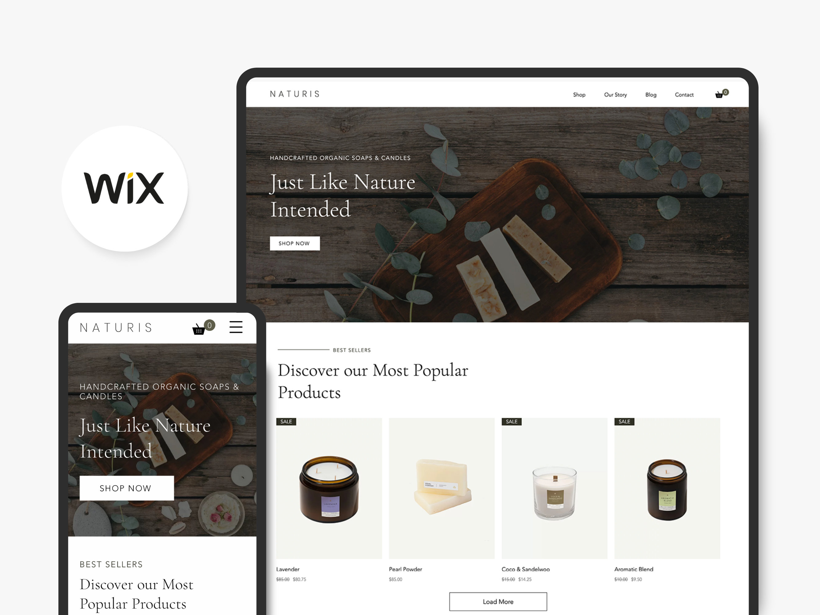 Wix Ecommerce Website Template for Candle and Soap Store | Candle ...