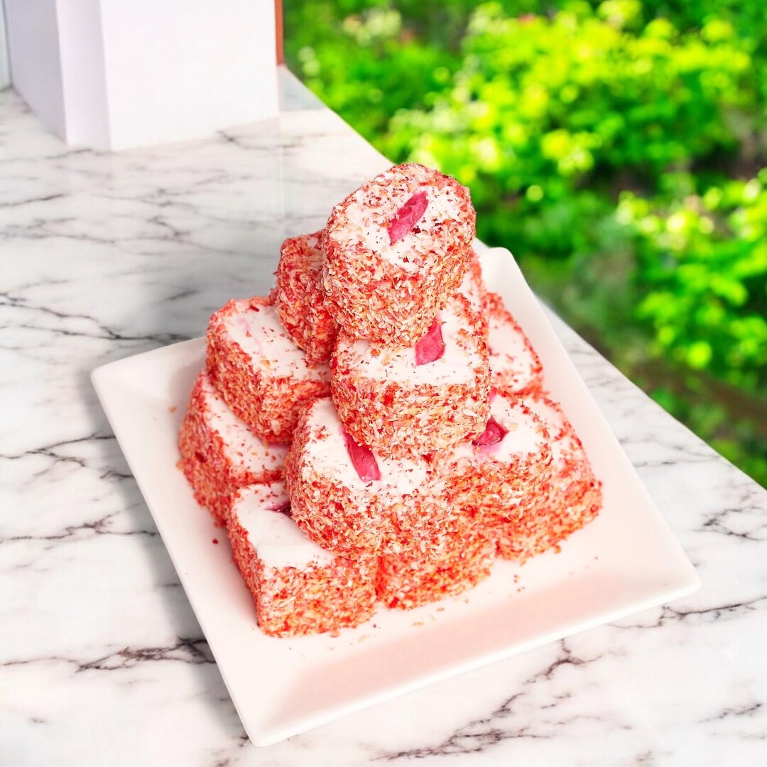 Raspberry Infused Turkish Delight: Gourmet Fruity Treat - Etsy