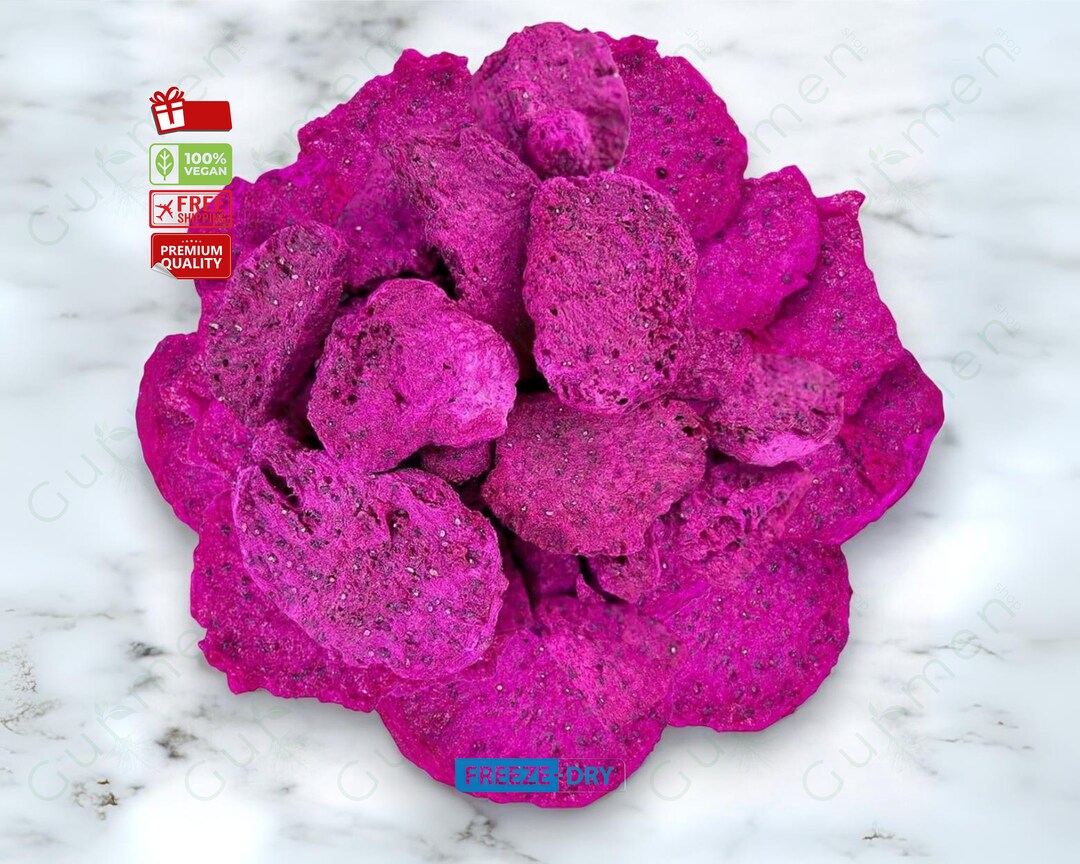 Freeze-dried Red Pitaya Slices, Exotic Healthy Vegan Snack, Perfect for ...