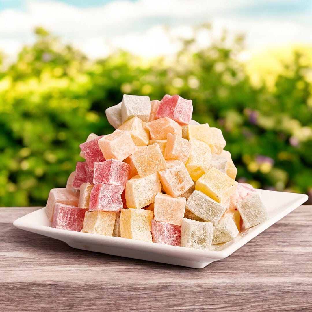 Powdered Mixed Turkish Delight Candy – Sweet and Nostalgic Treat for ...