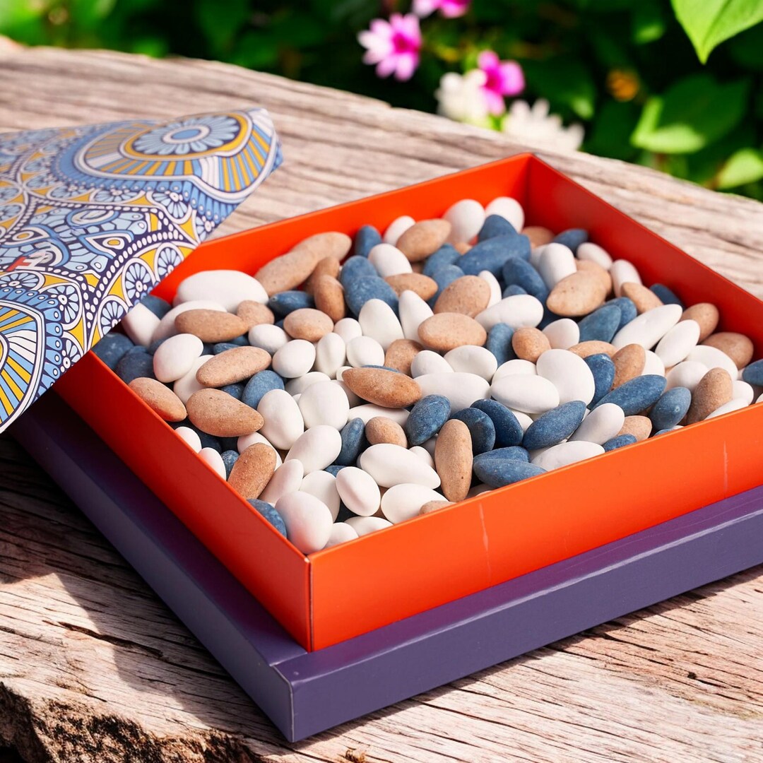Assorted Almond Dragees in Premium Gift Box, Perfect Crunchy Treat for ...