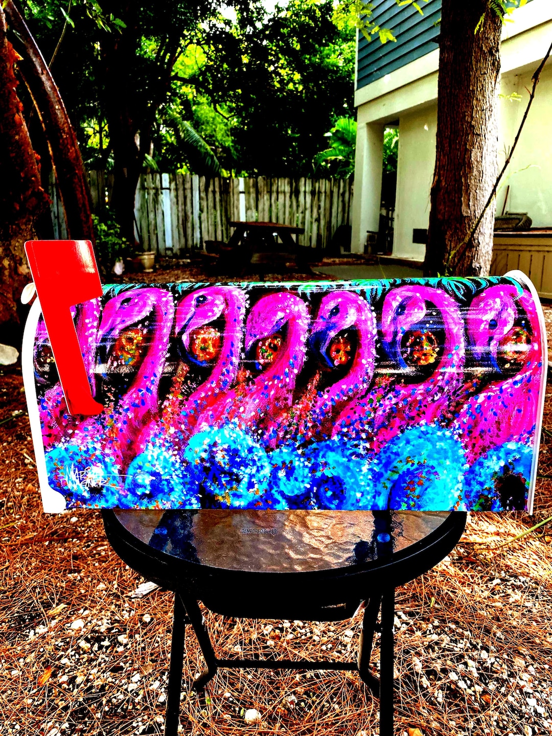 Flamingo Bird Wave Mailbox - Etsy