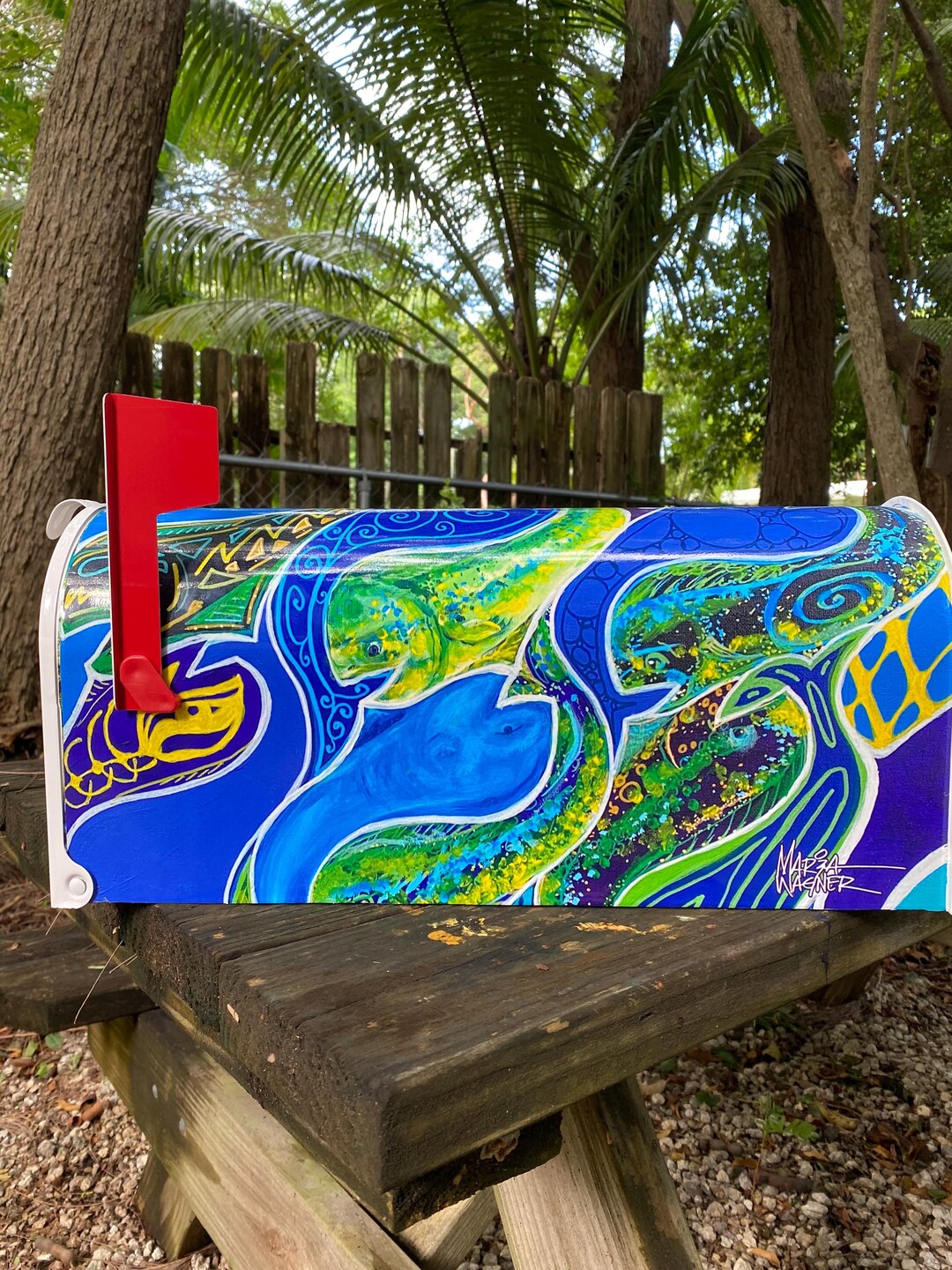 Mahi Mahi Fish Tessellation Mailbox - Etsy