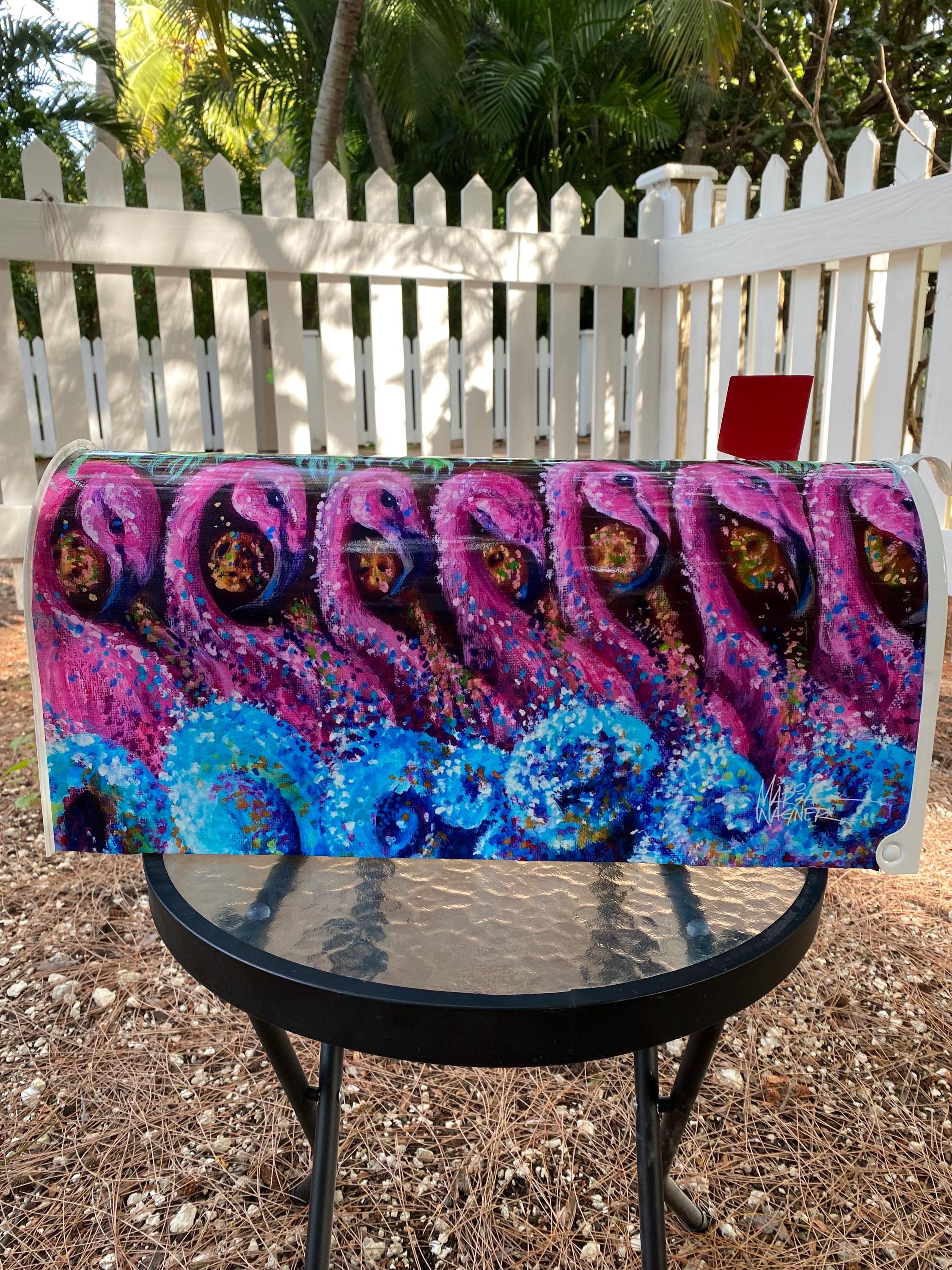 Flamingo Bird Wave Mailbox - Etsy