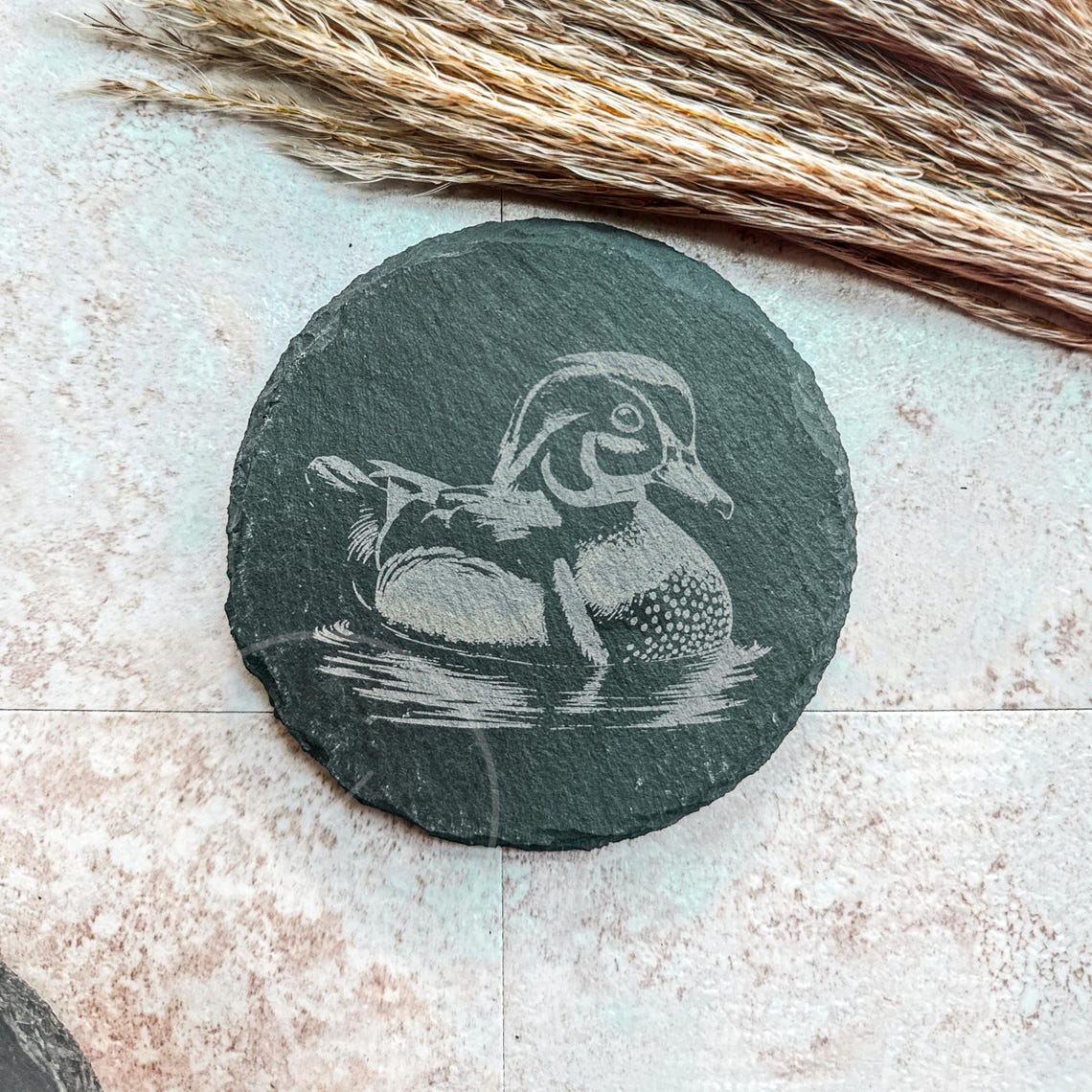 Rustic Slate Coaster Set – Hunting Lodge Barware - Etsy