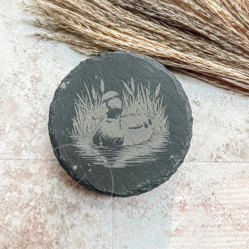 Rustic Slate Coaster Set – Hunting Lodge Barware - Etsy