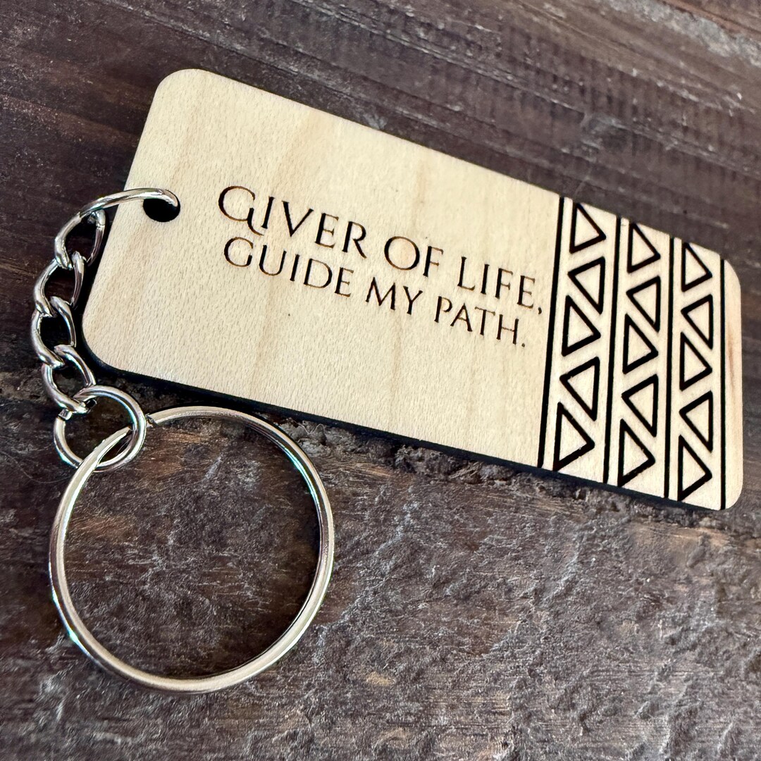 Giver of Life Engraved Wooden Keychain | Spiritual Gift | Inspirational ...