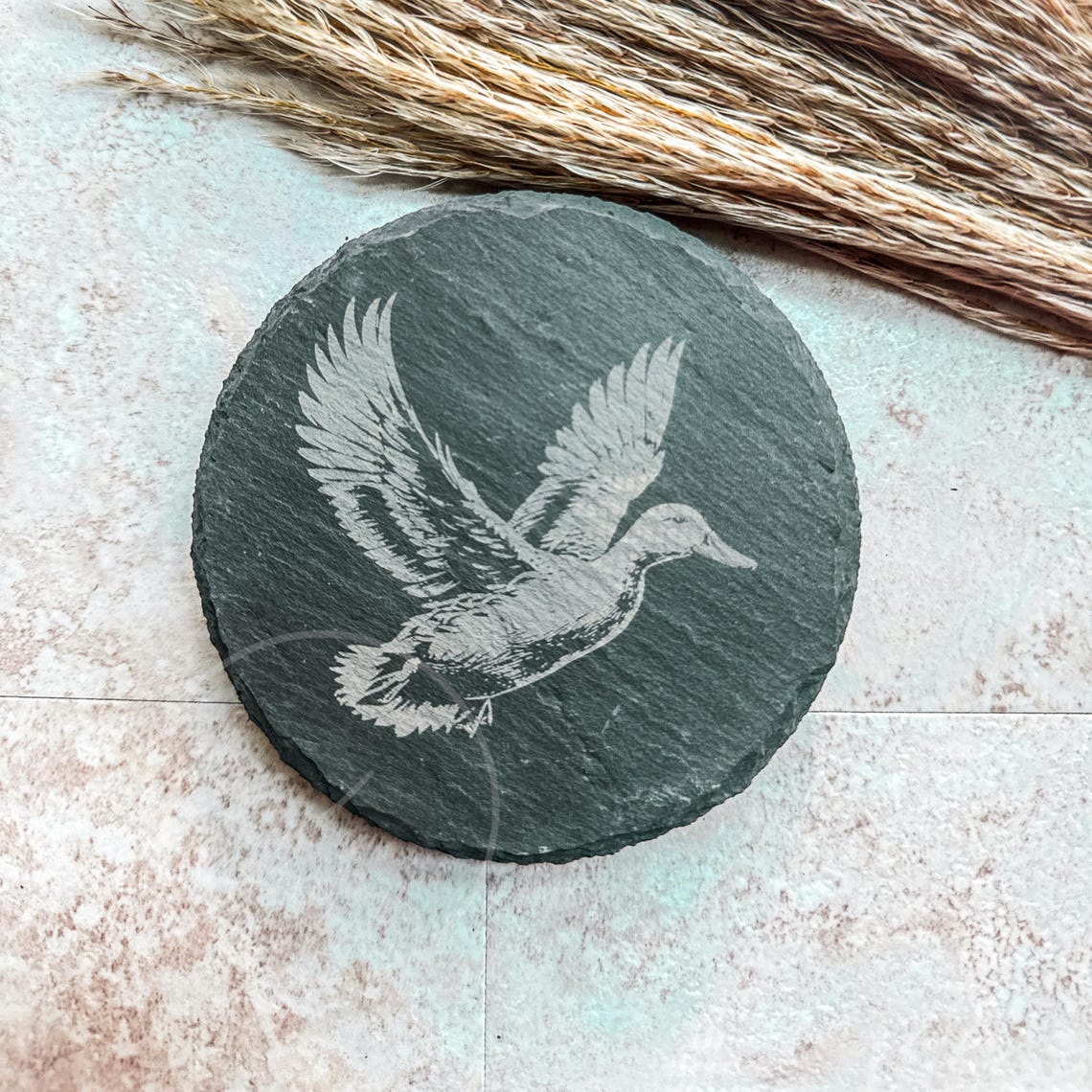 Rustic Slate Coaster Set – Hunting Lodge Barware - Etsy