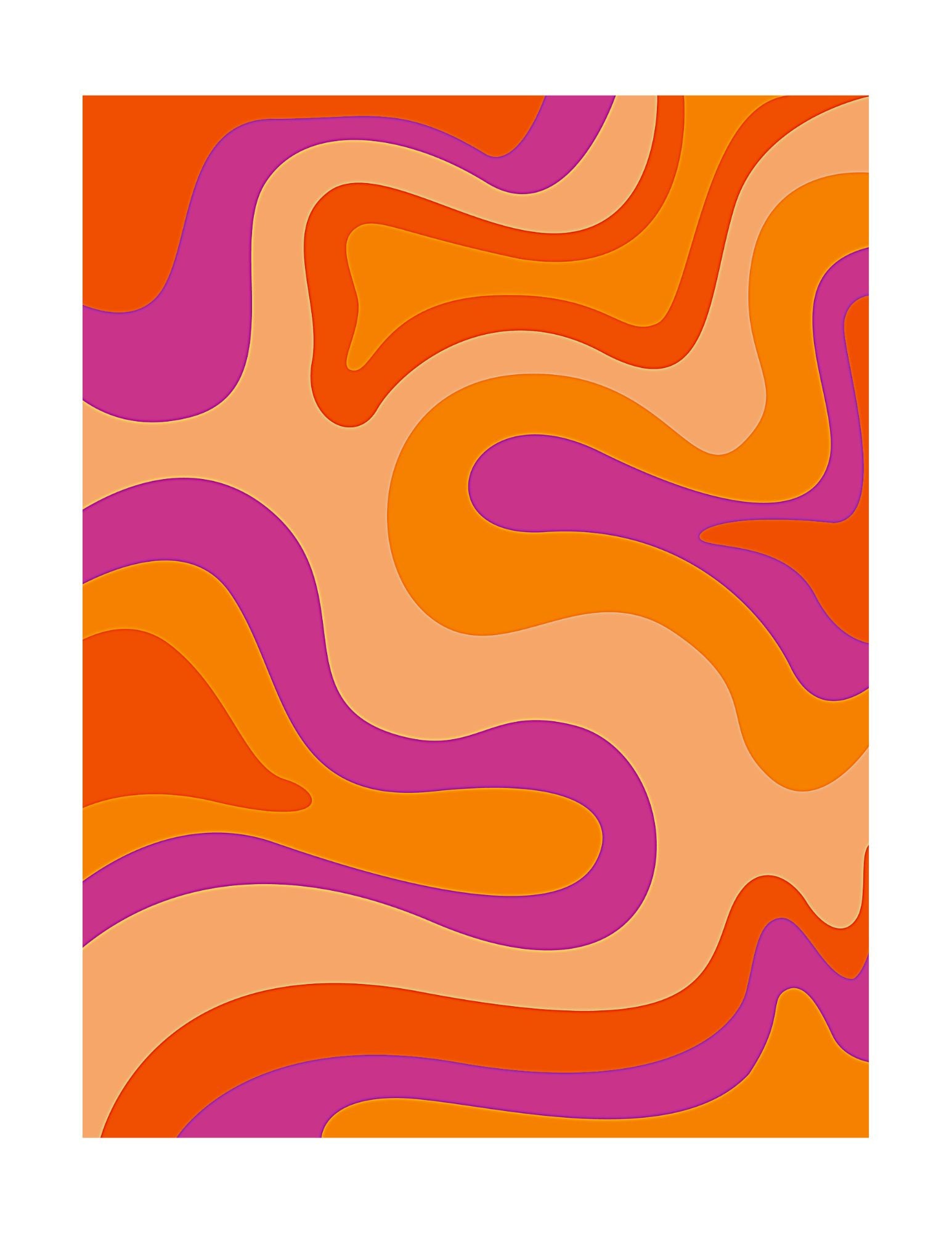 Funky Purple and Orange Print - Etsy