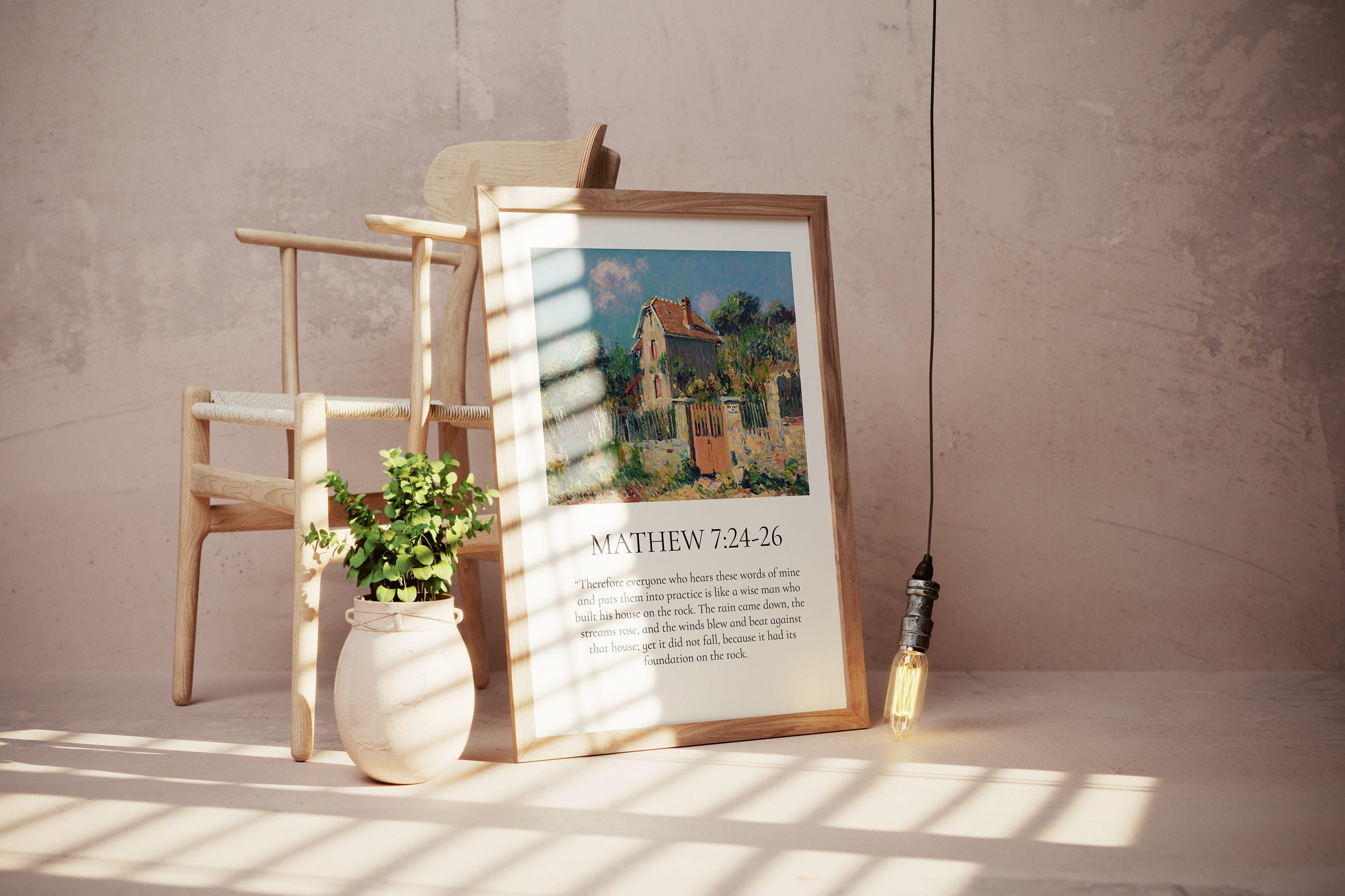 Mathew 7, Bible Verse Prints, Modern Christian Home Decor, Christian ...