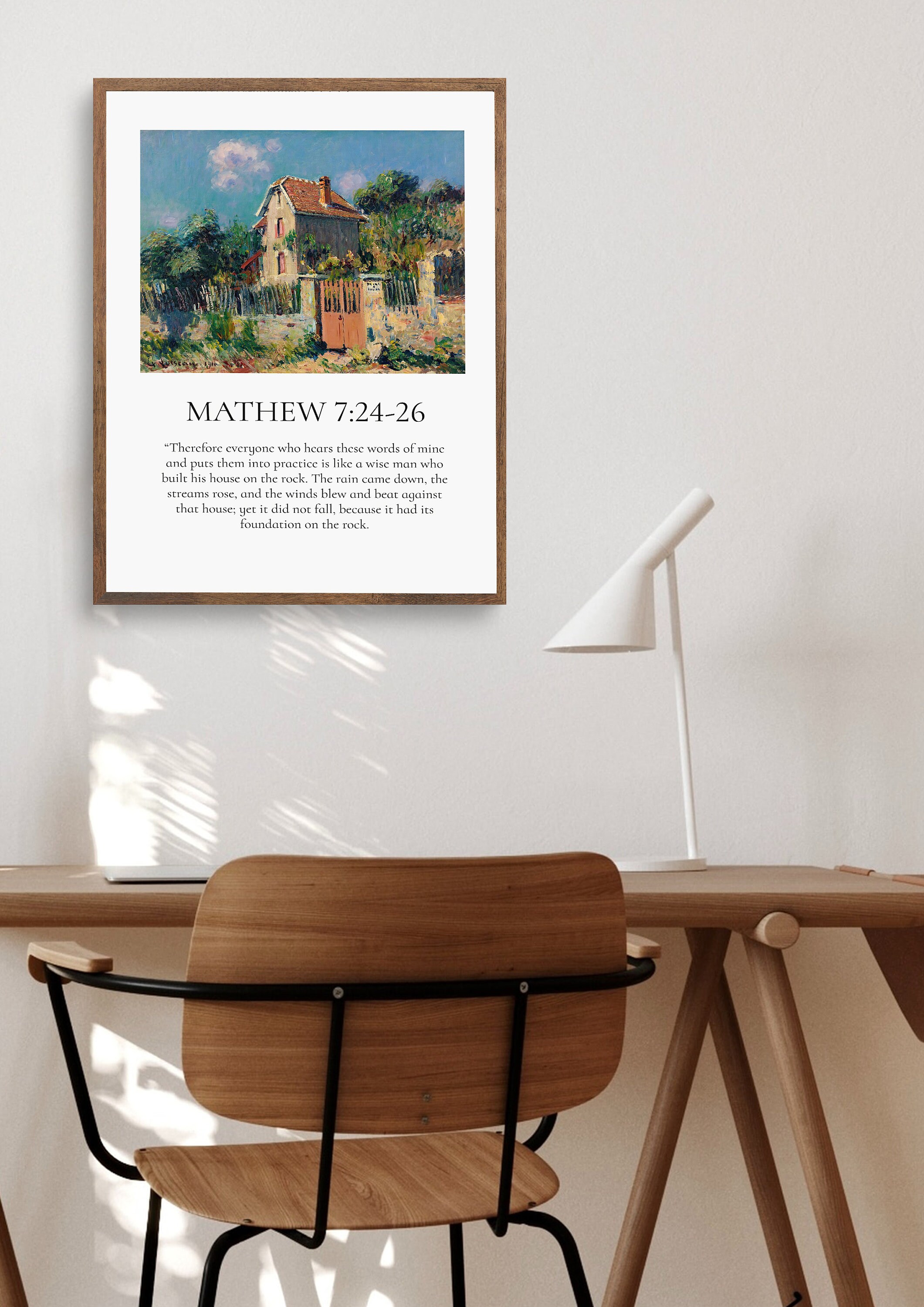 Mathew 7, Bible Verse Prints, Modern Christian Home Decor, Christian ...