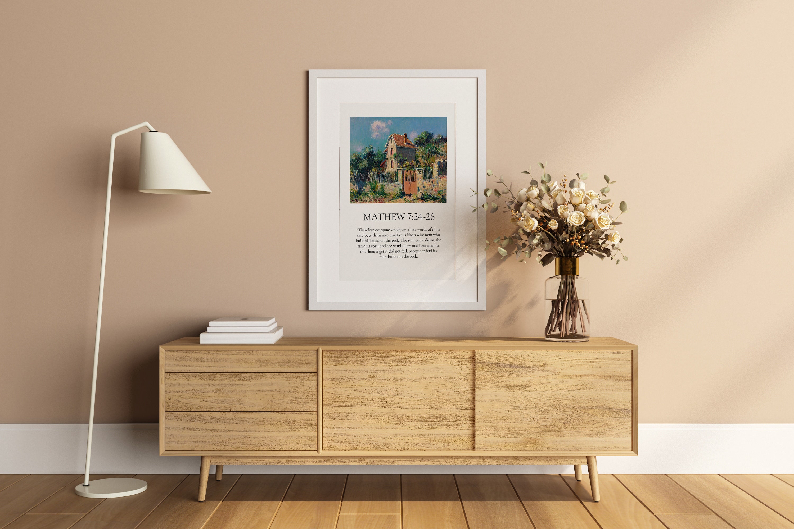 Mathew 7, Bible Verse Prints, Modern Christian Home Decor, Christian ...