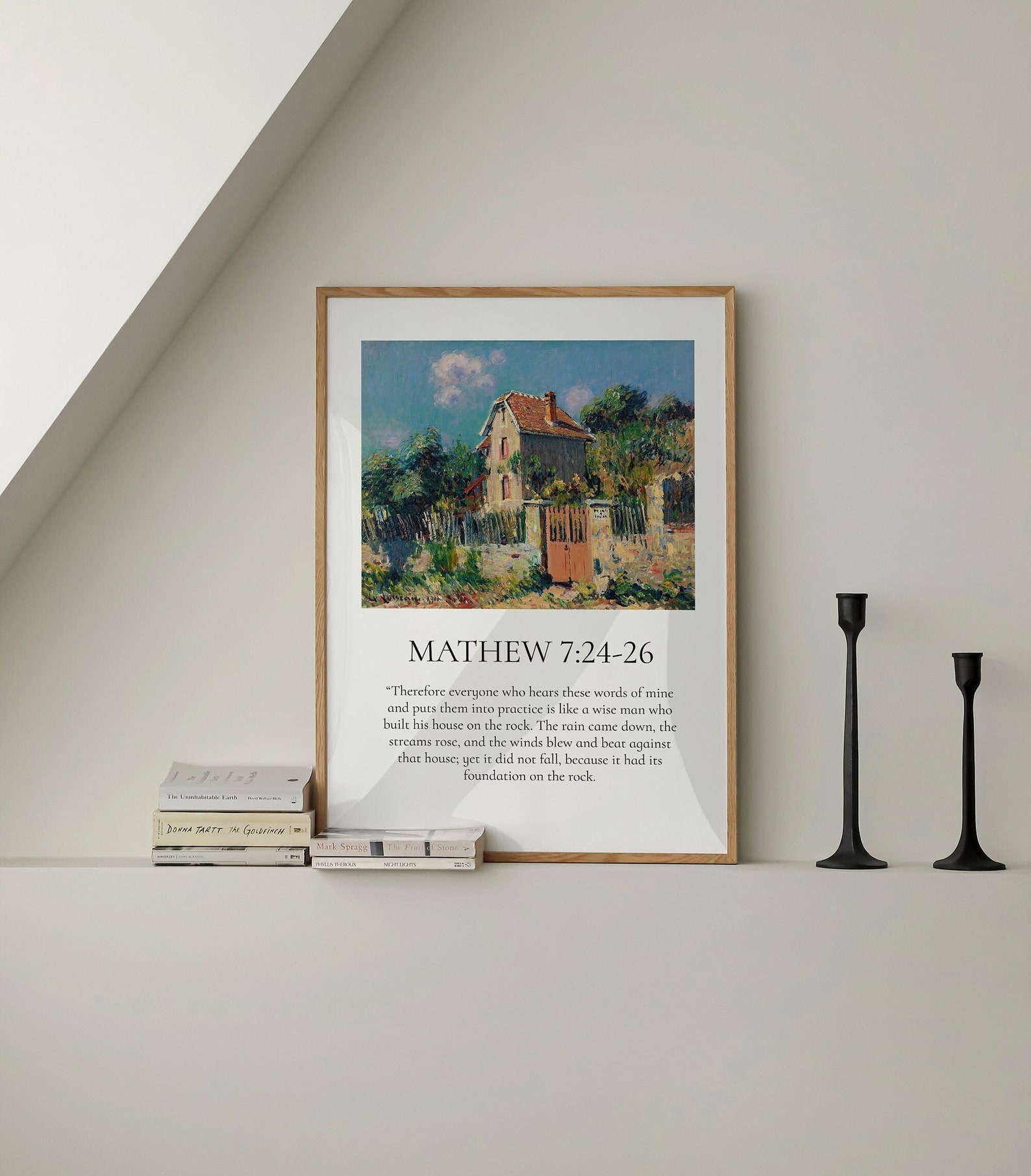 Mathew 7, Bible Verse Prints, Modern Christian Home Decor, Christian ...