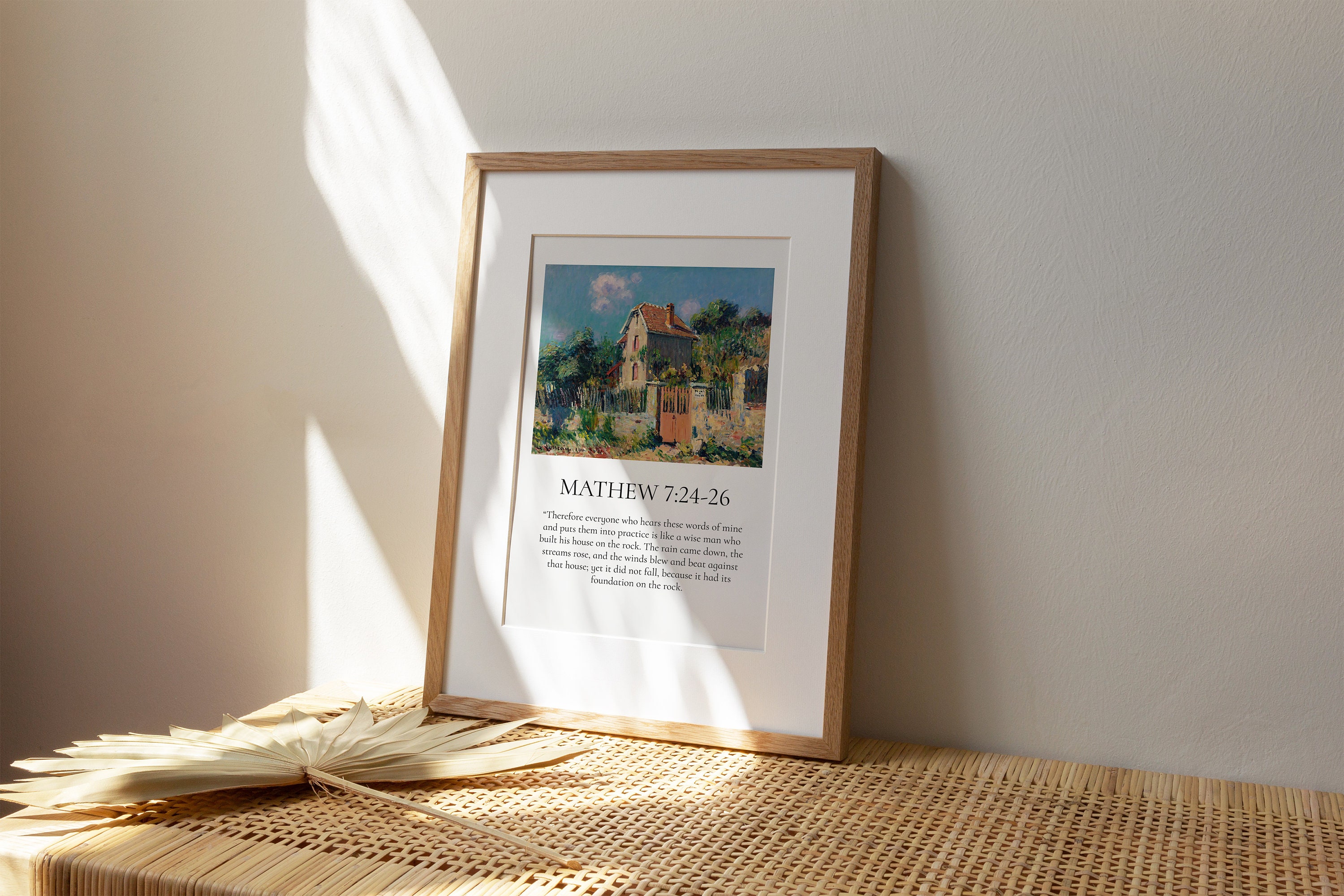 Mathew 7, Bible Verse Prints, Modern Christian Home Decor, Christian ...