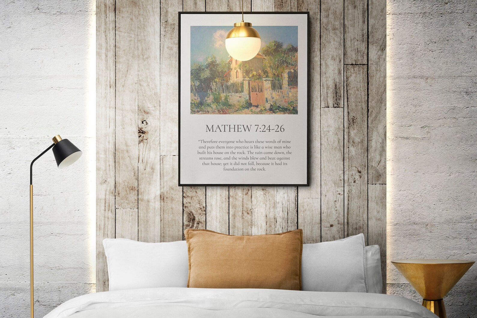 Mathew 7, Bible Verse Prints, Modern Christian Home Decor, Christian ...