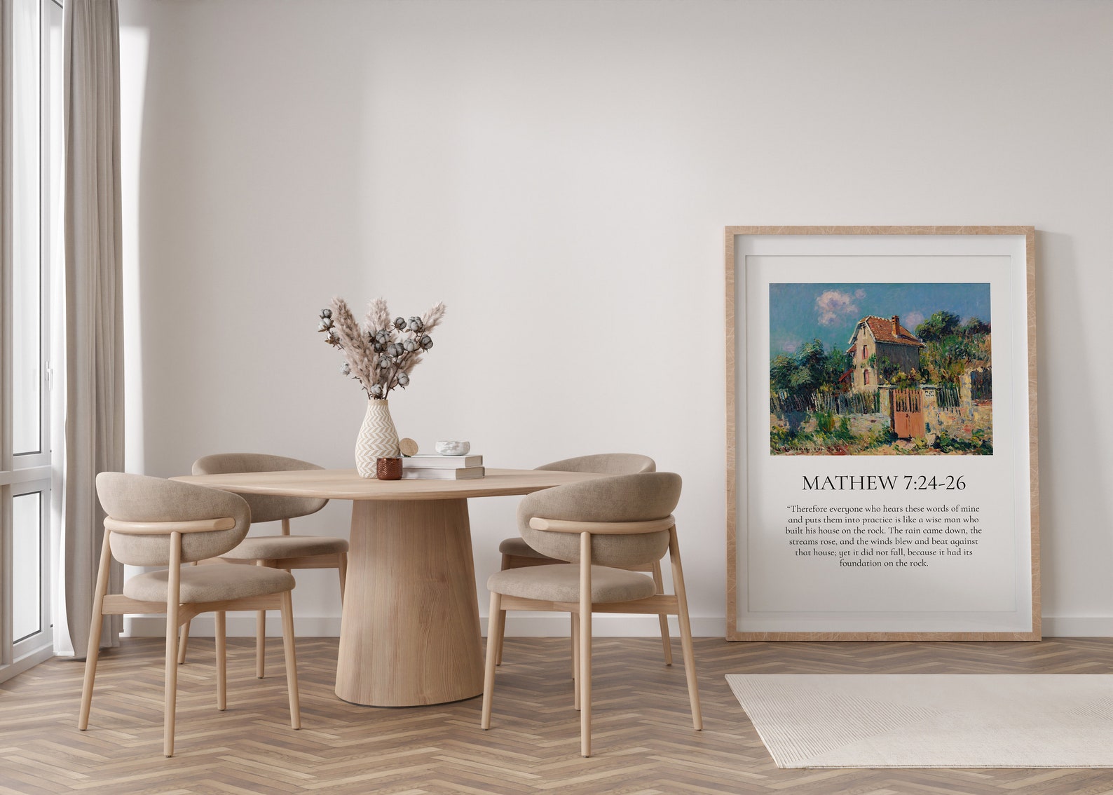 Mathew 7, Bible Verse Prints, Modern Christian Home Decor, Christian ...