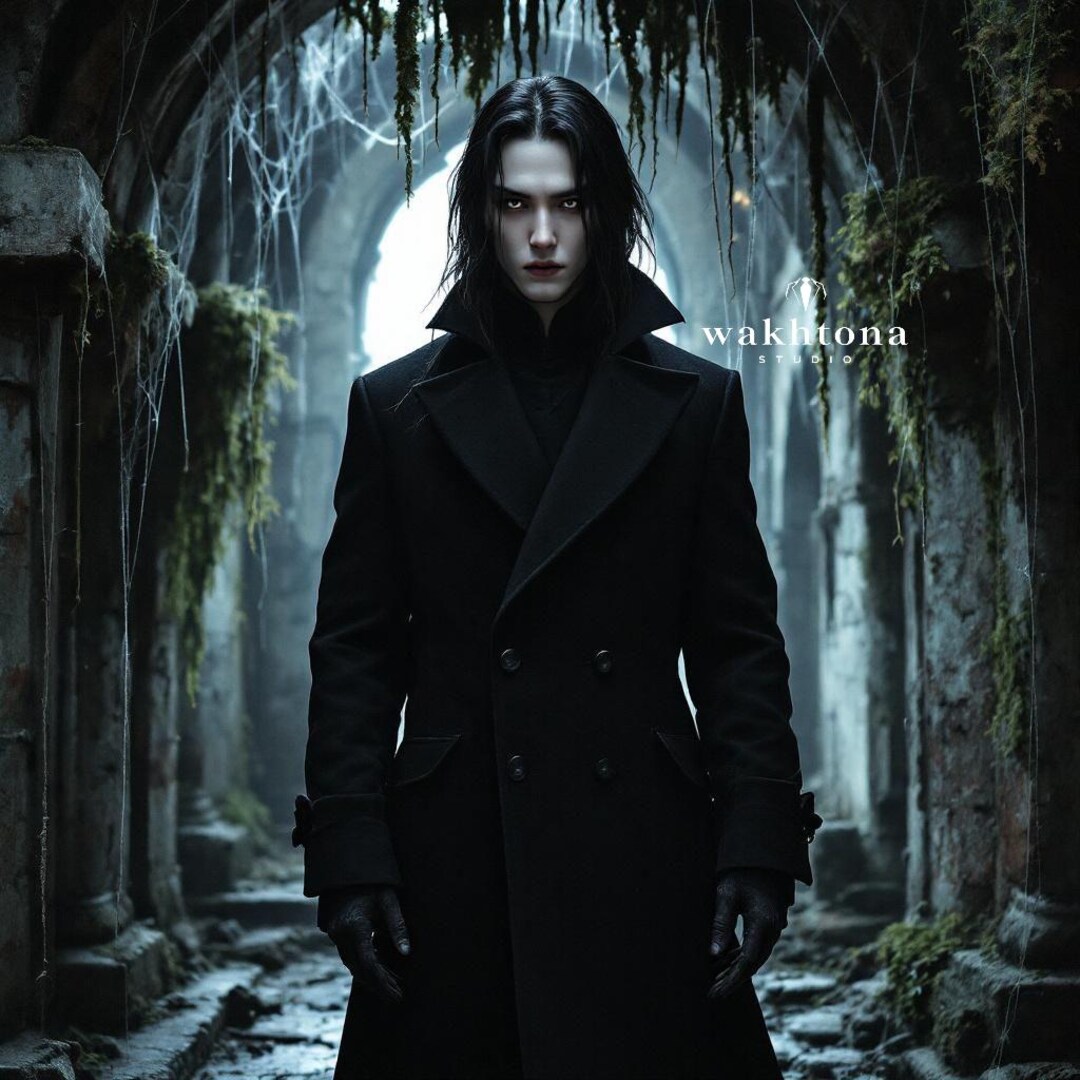 Vintage Vampire Wool Overcoat: Halloween Costume, Dracula Style - Etsy