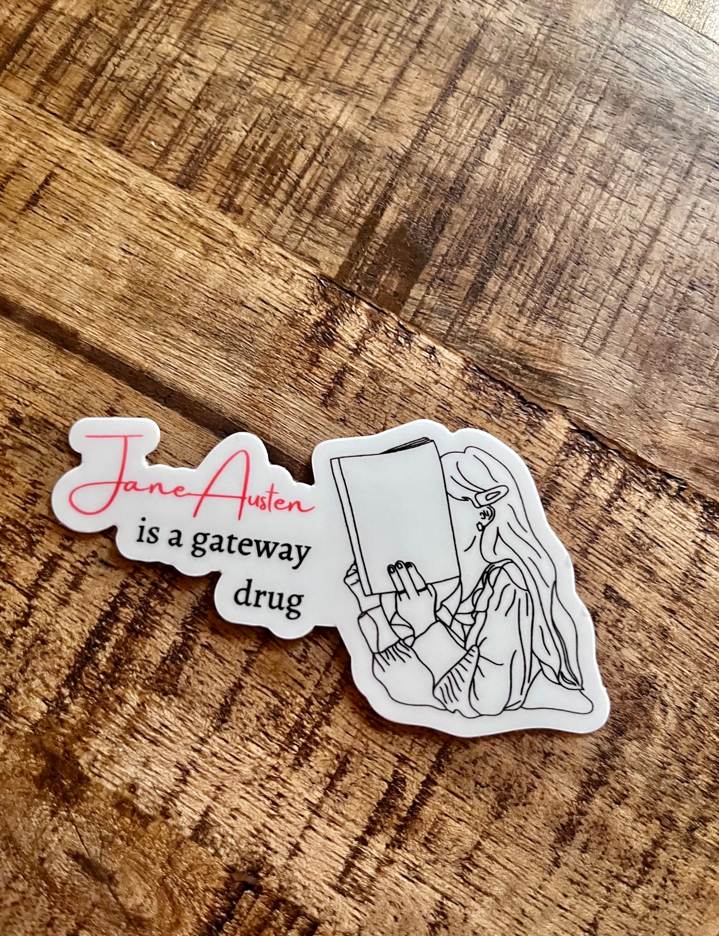 Jane Austen is a Gateway Drug Sticker - Etsy