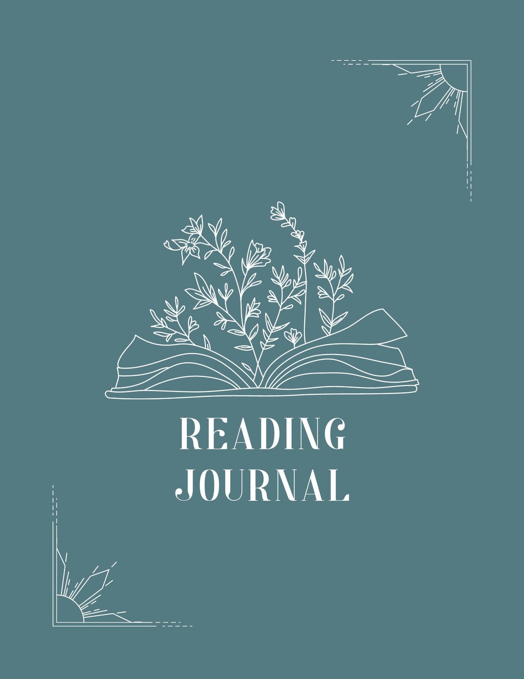 Reading Journal Print - Etsy
