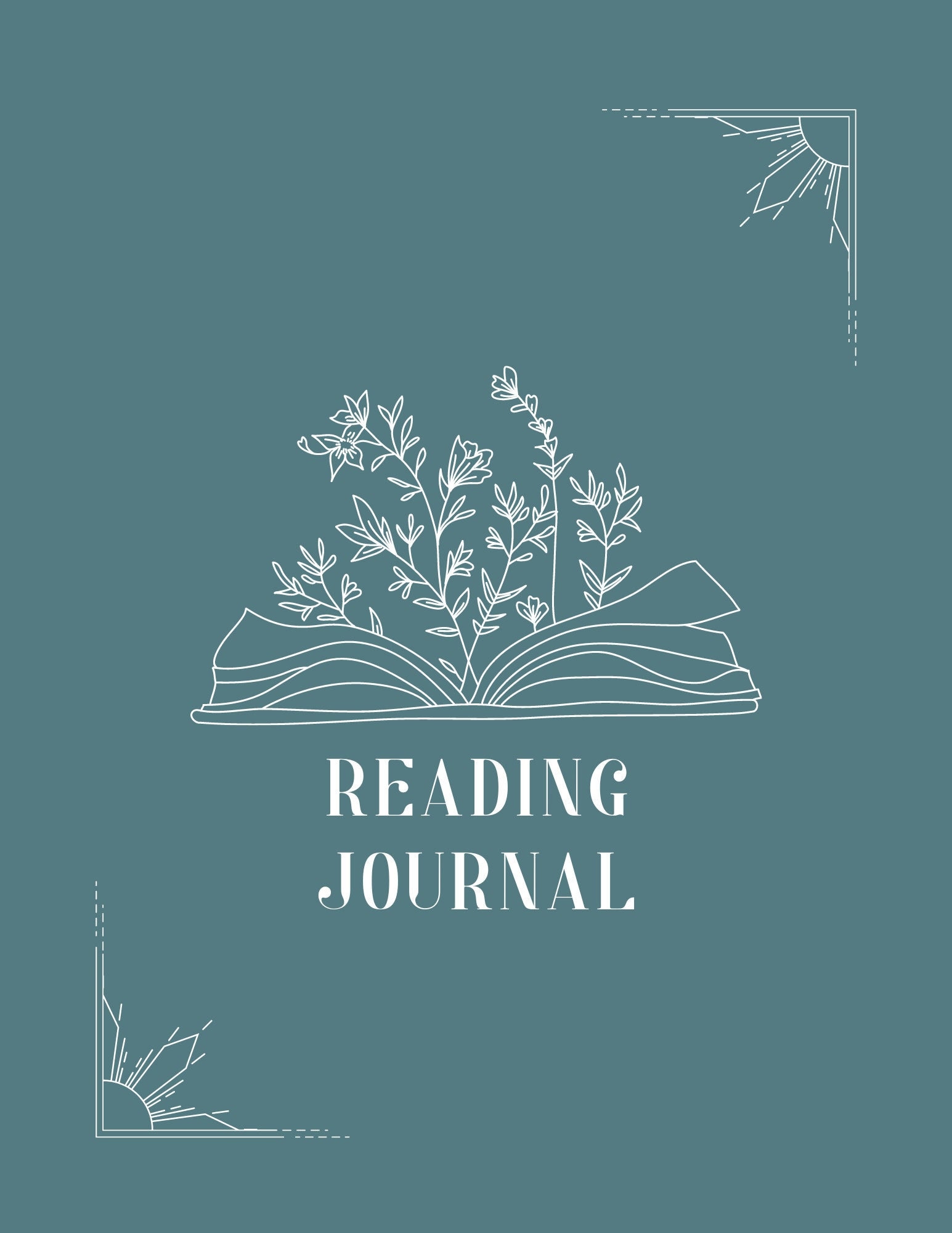 Reading Journal Print - Etsy