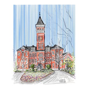 Clemson University Tillman Hall Print - Etsy