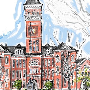 Clemson University Tillman Hall Print - Etsy