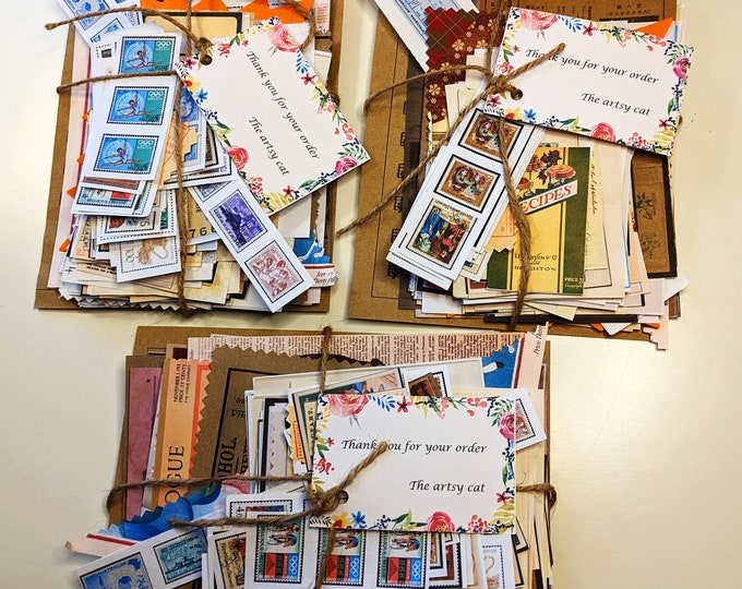 Personalized Vintage Assorted Material for Scrapbooking and Junk ...