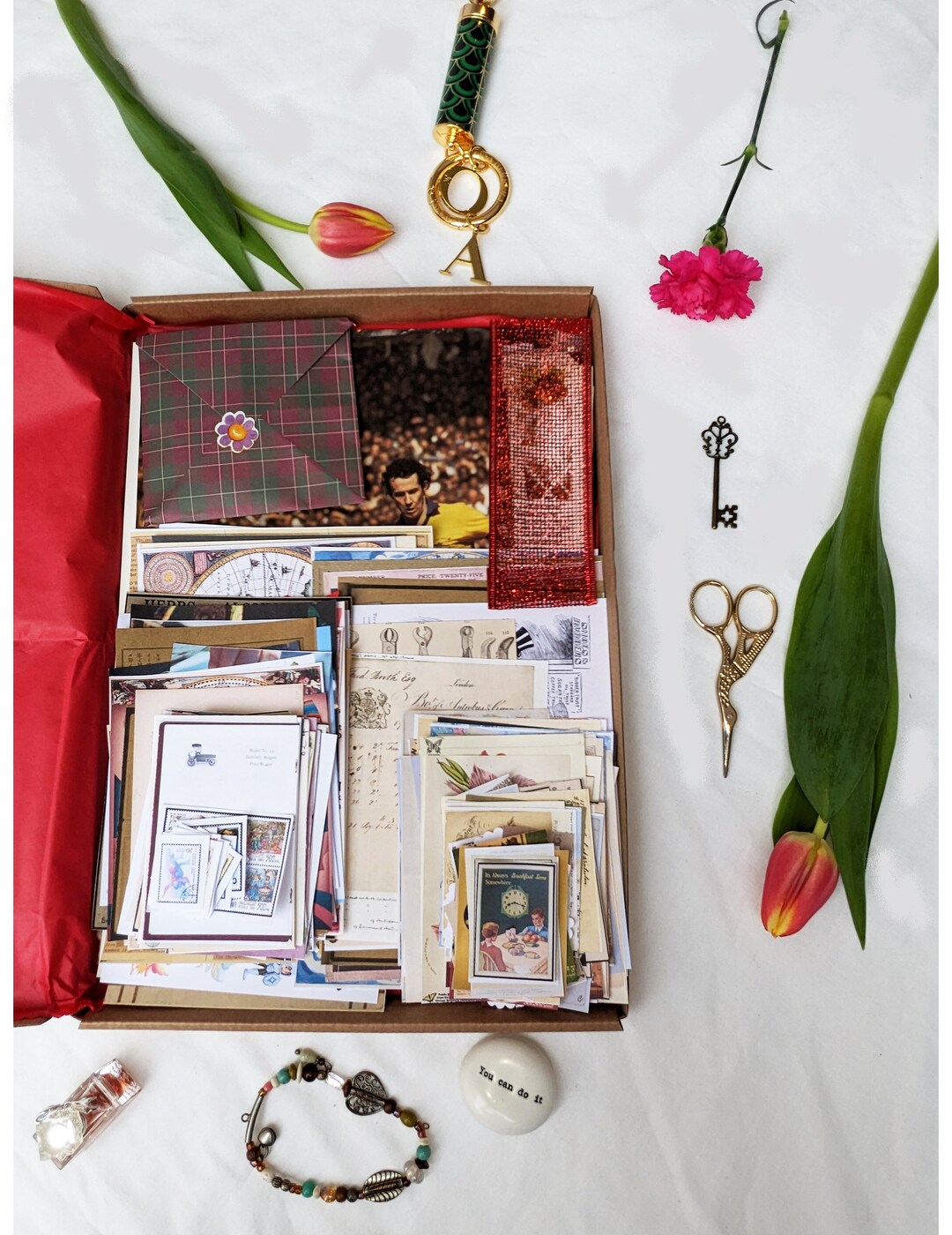 Personalized Vintage Assorted Material for Scrapbooking and Junk ...