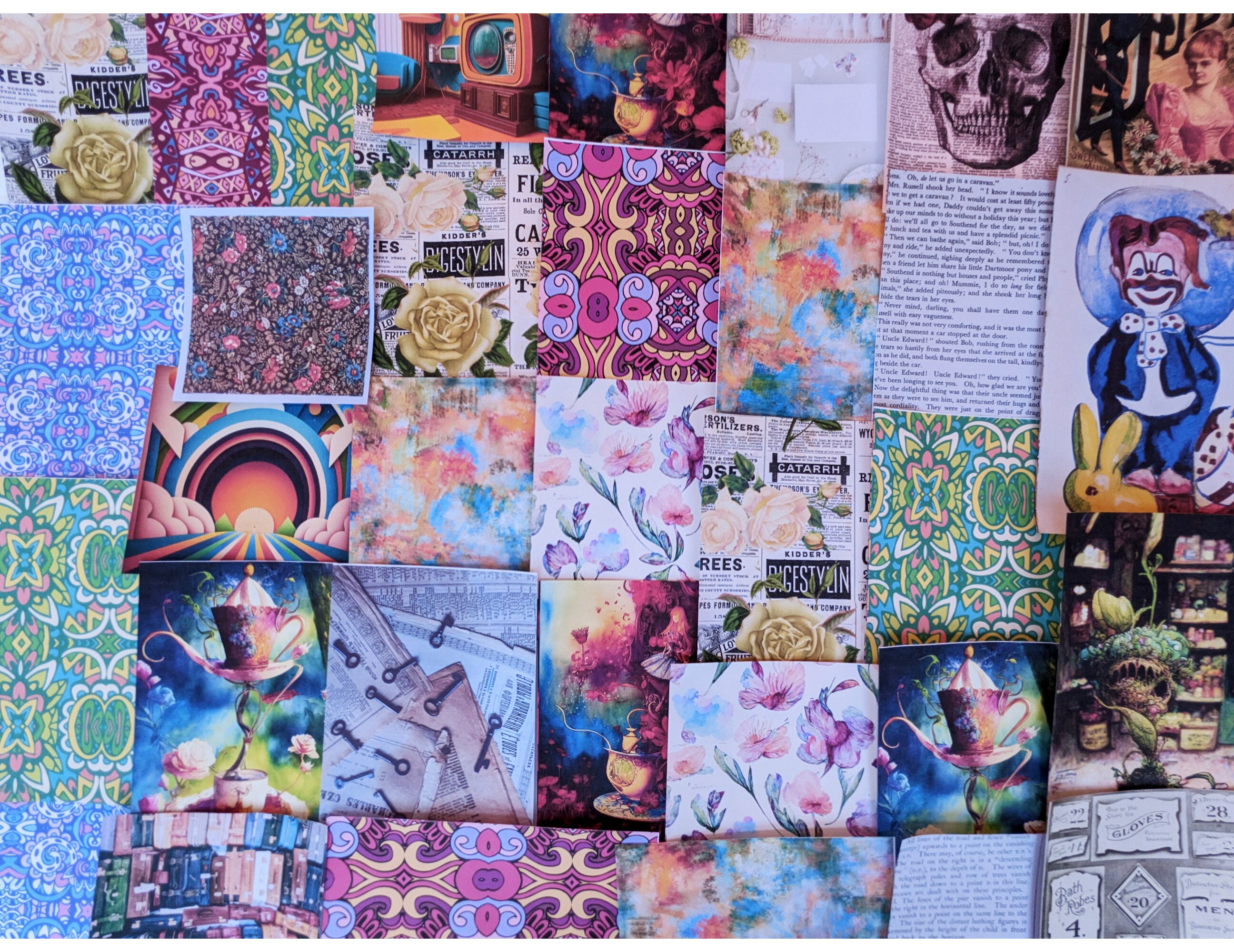 Personalized Vintage Assorted Material for Scrapbooking and Junk ...