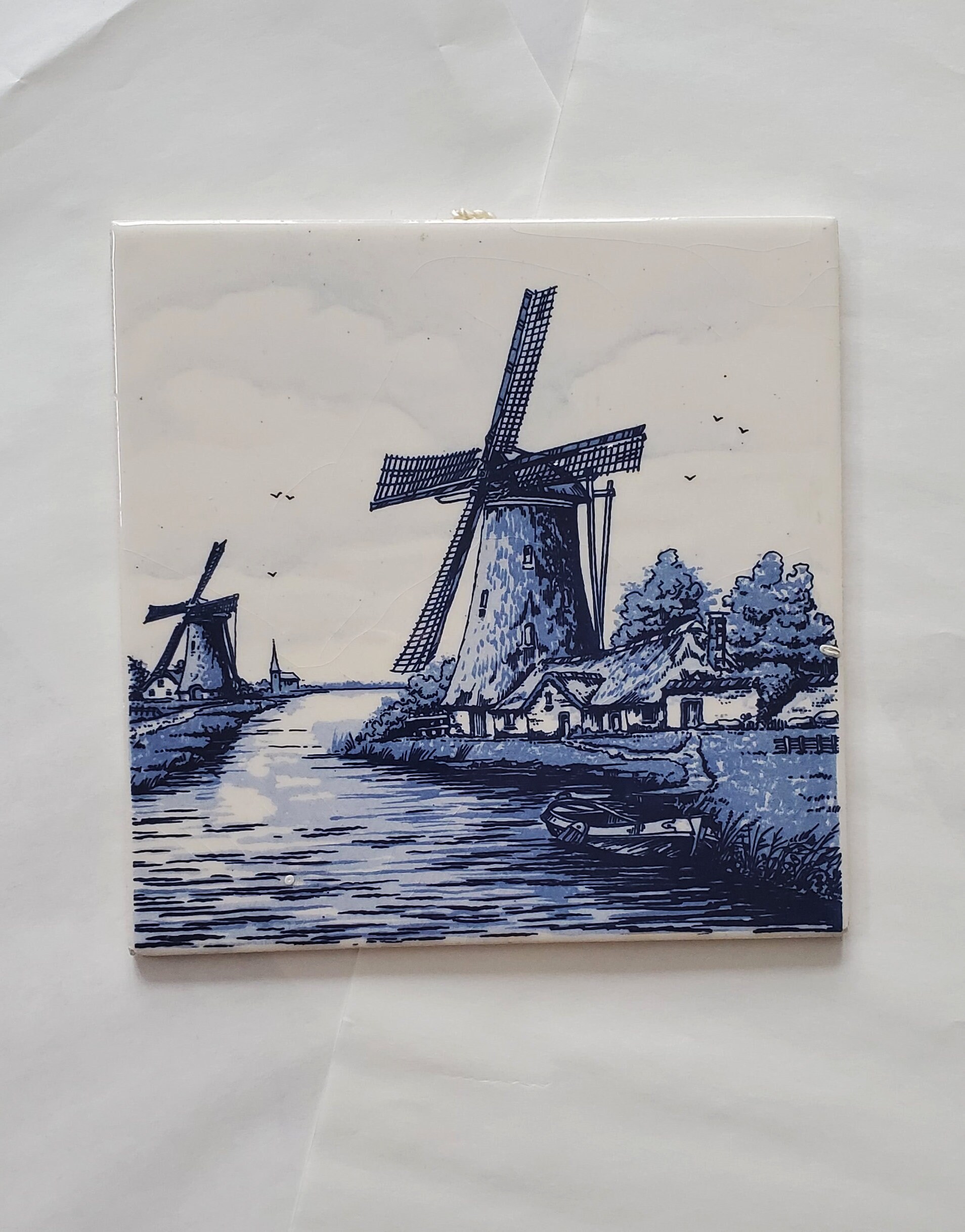 Delft Blue Hand Painted in Holland Tile. - Etsy