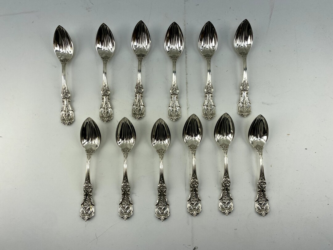 Reed & Barton Francis I Sterling Silver Fruit Spoons Set of 12 ...