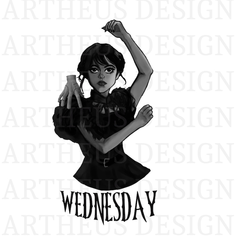 Wednesday Addams Tv Series Png Svg Jpeg Dxf Eps - Etsy