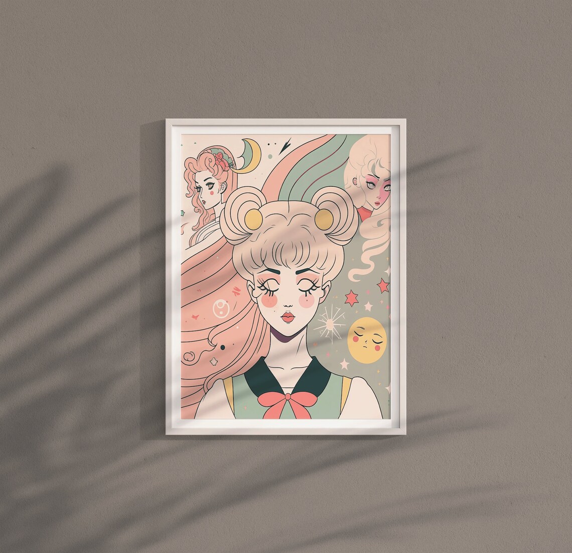 Sailor Moon Minimalist Futuristic Anime Poster Japanese - Etsy