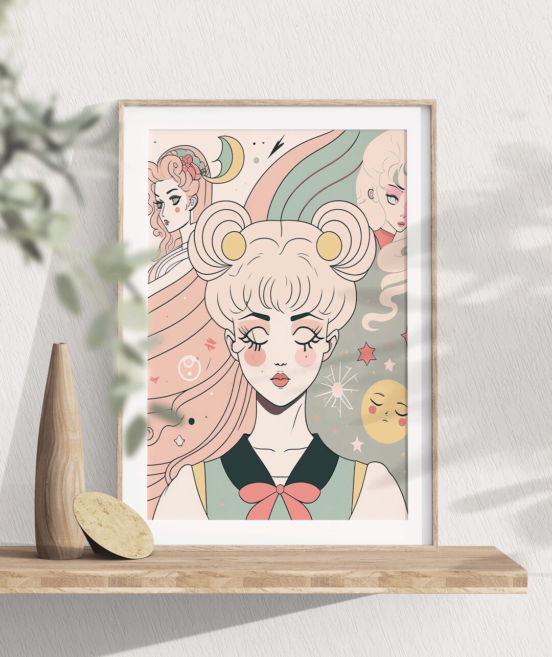 Sailor Moon Minimalist Futuristic Anime Poster Japanese - Etsy
