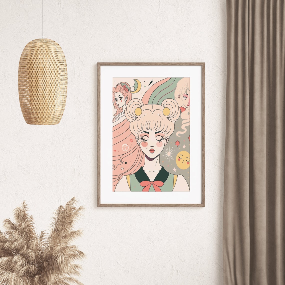 Sailor Moon Minimalist Futuristic Anime Poster Japanese - Etsy