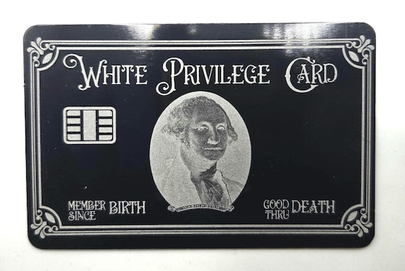 White Privilege Business Card White Cards 6 Pack White Privilege PVC