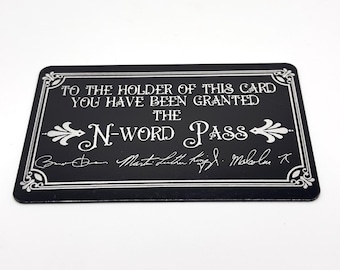 N-word Pass Novelty - Etsy